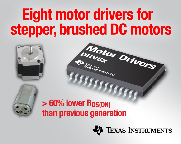 TI spins out eight new motor drivers for stepper, brushed DC motors ...